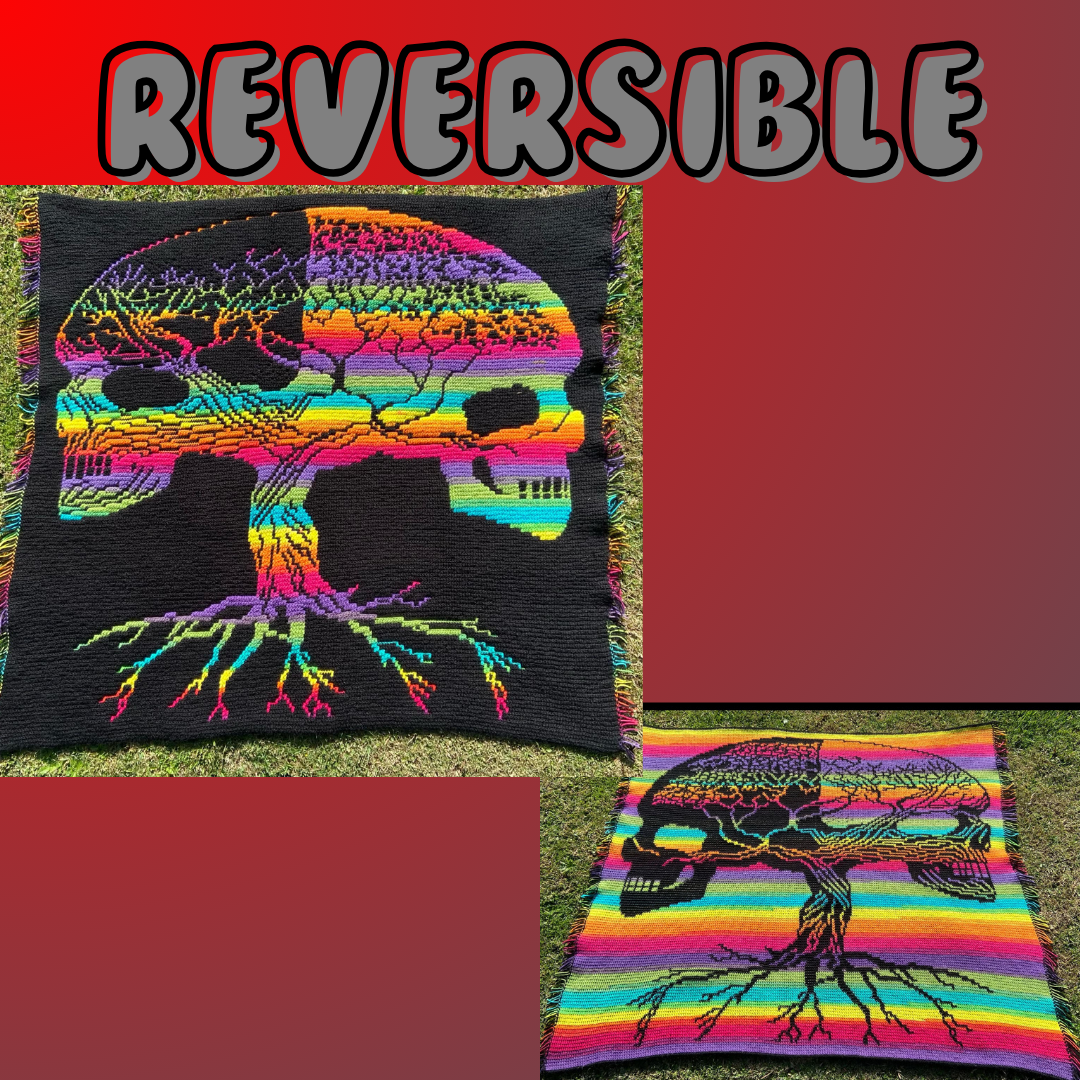 Skull Tree Mosaic Crochet Pattern | Nerd Princess Designs