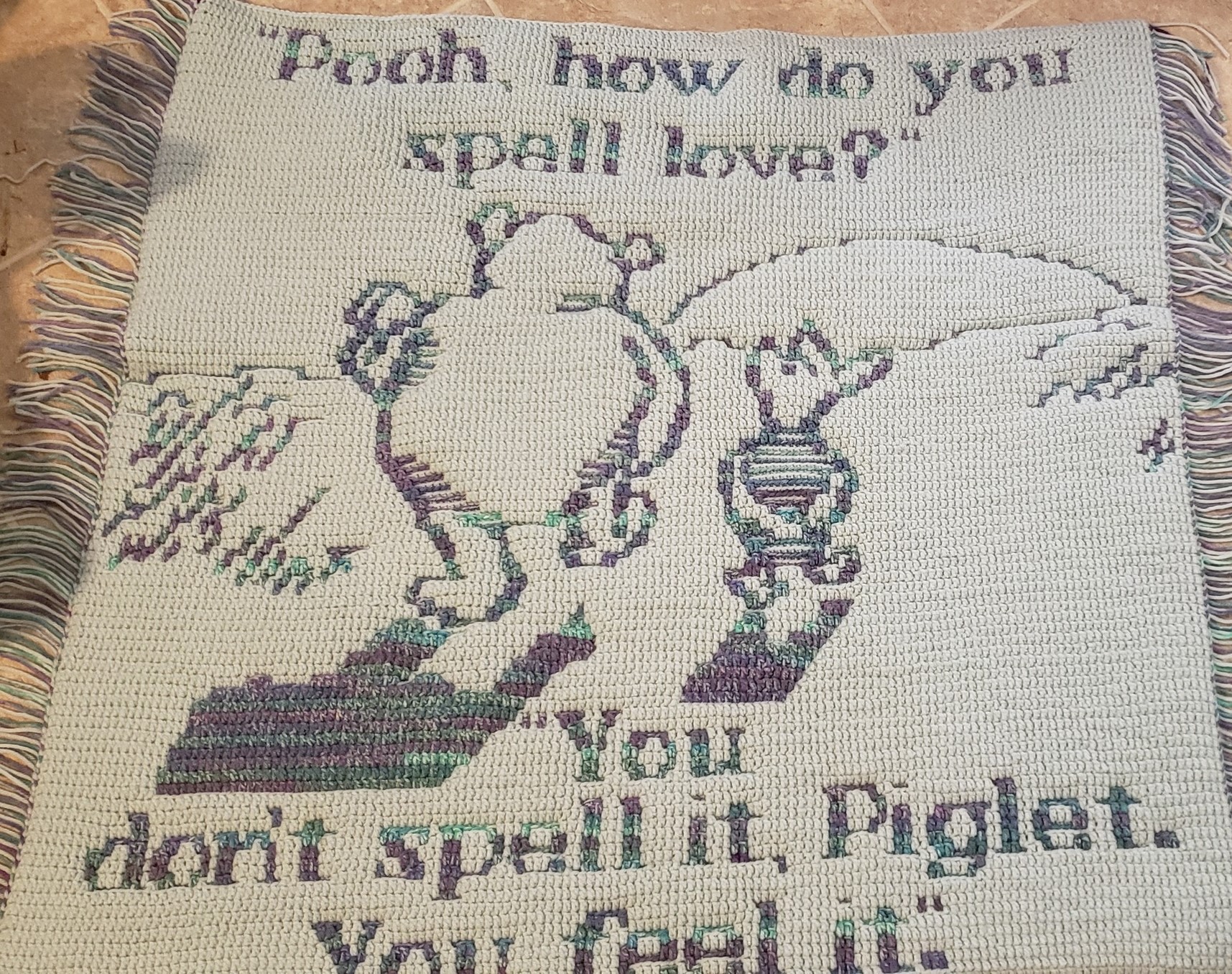 Classic Pooh and Piglet - How Do You Spell Love Mosaic Crochet Pattern ...