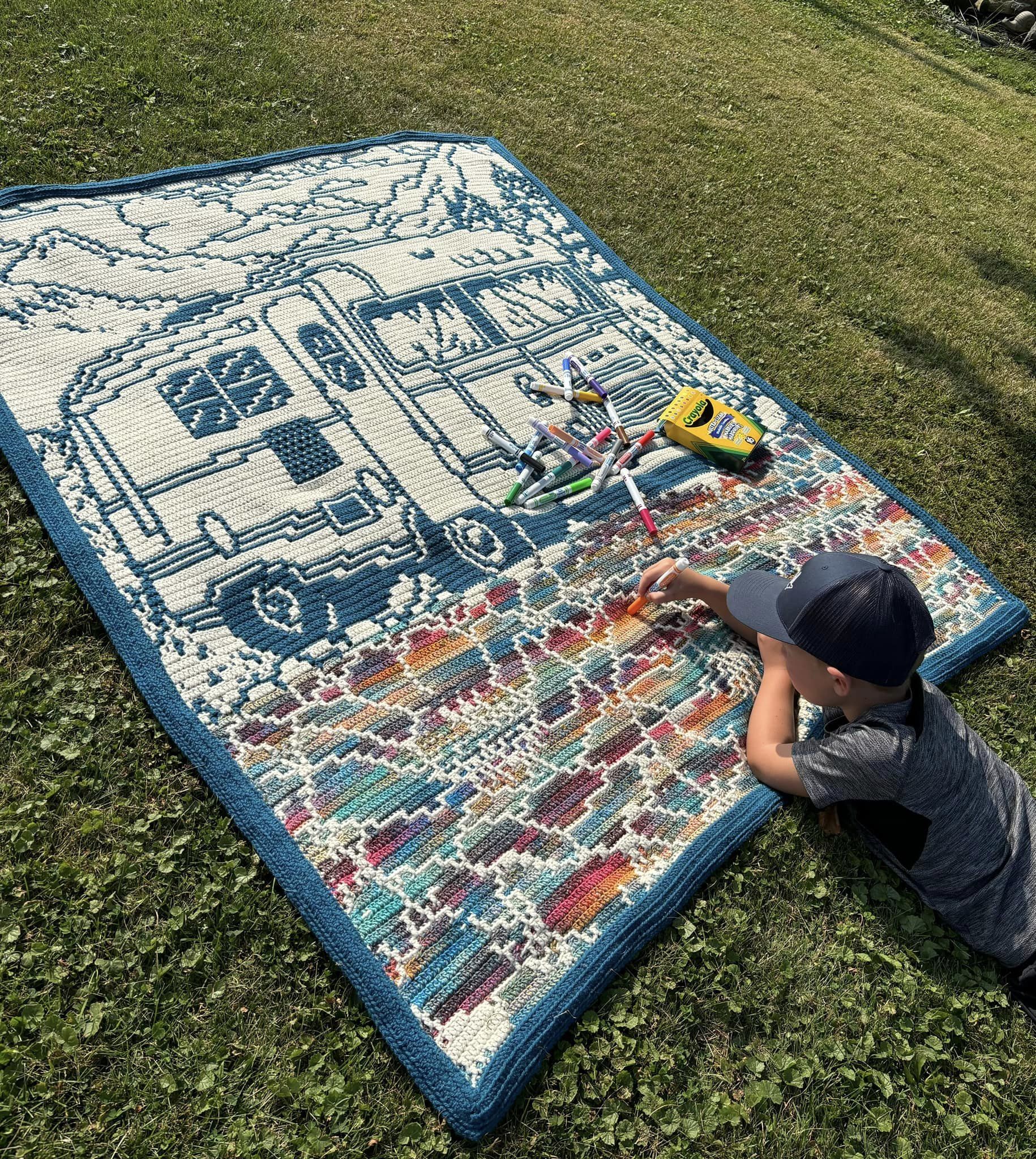 Road Trip Mosaic Crochet Pattern | Nerd Princess Designs