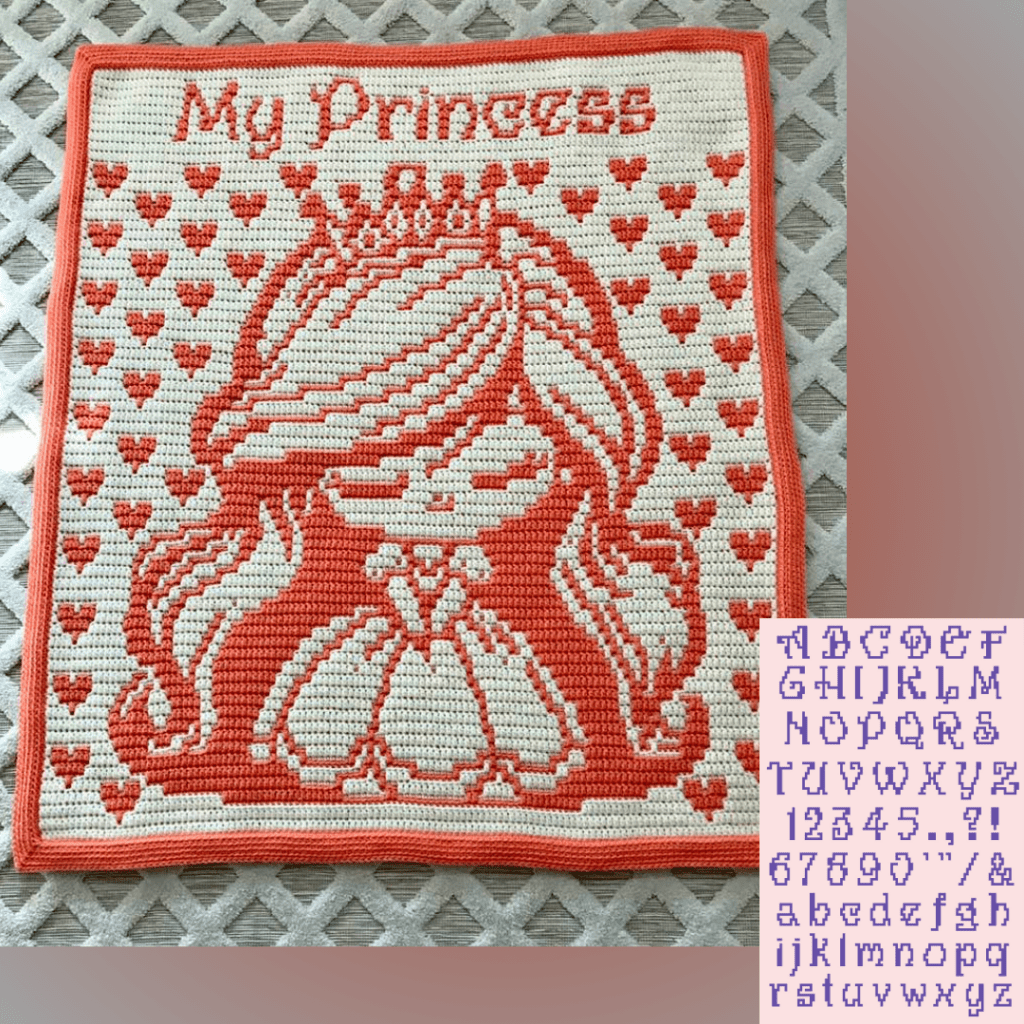 Princess Penelope Mosaic Crochet Pattern - Includes Alphabet! | Nerd ...