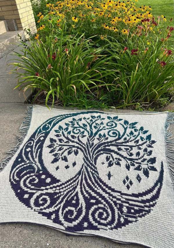 Lunar Tree of Life Mosaic Crochet Pattern | Nerd Princess Designs