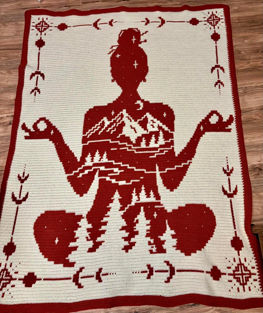 Nature's Serenity Yoga Mosaic Crochet Pattern | Nerd Princess Designs