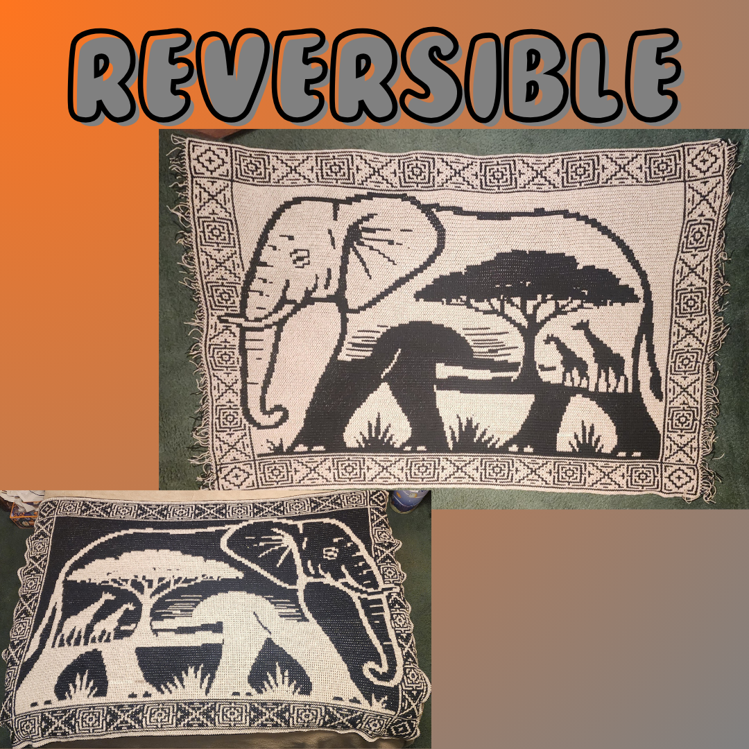 Serengeti Scene Elephant Safari Mosaic Crochet Pattern | Nerd Princess ...
